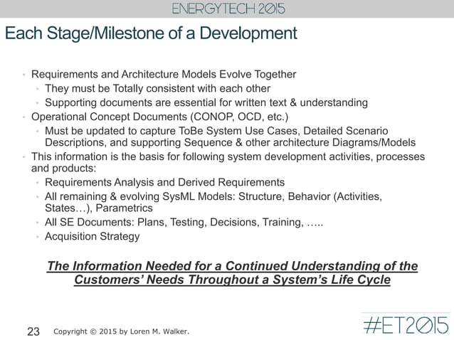 Mark Walker: Model Based Systems Engineering Initial Stages for Power ...