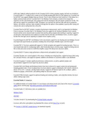 Syncfusion Essential Studio V4.1 Press Release | PDF