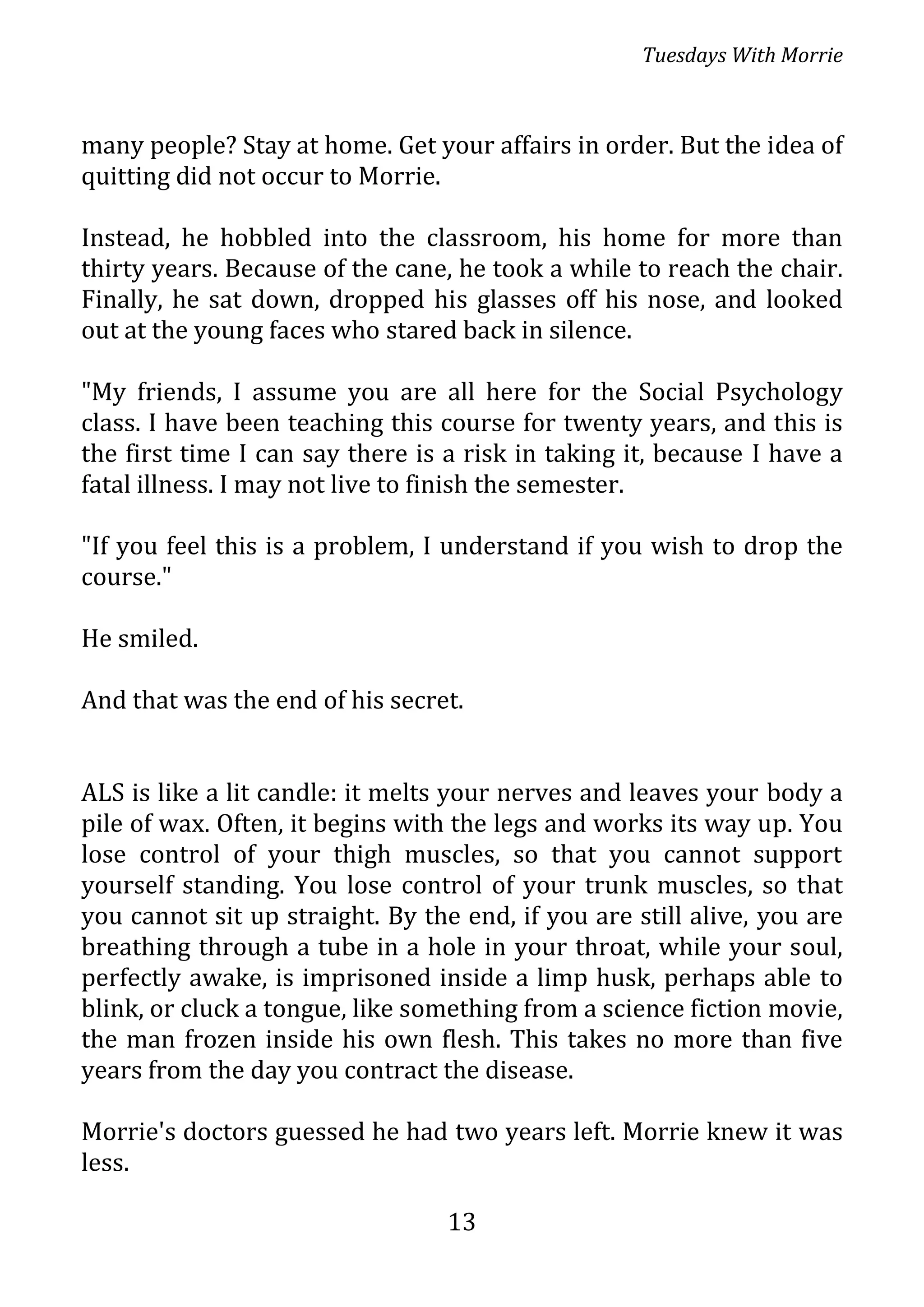 Tuesdays with morrie | PDF