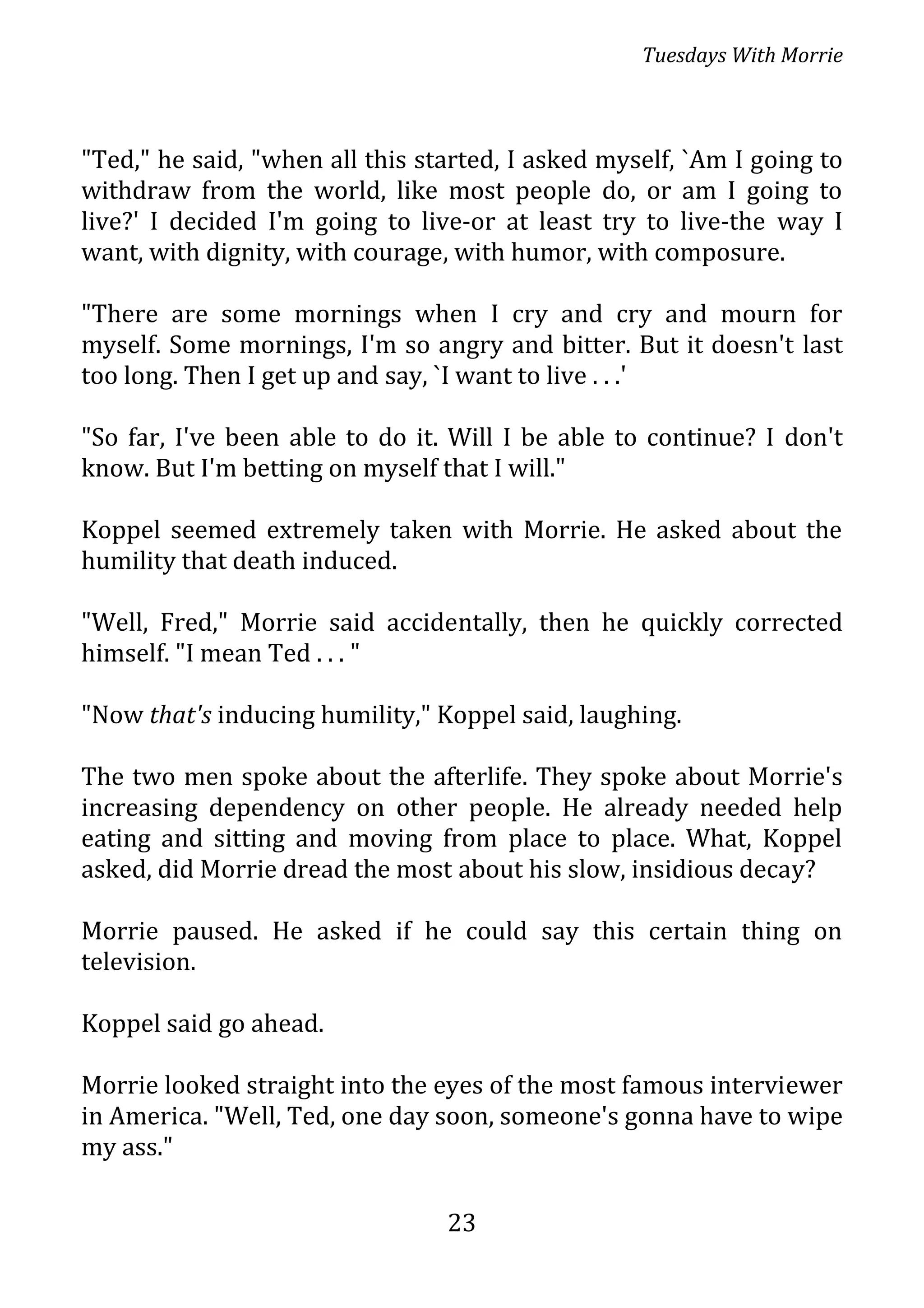 Tuesdays with morrie | PDF