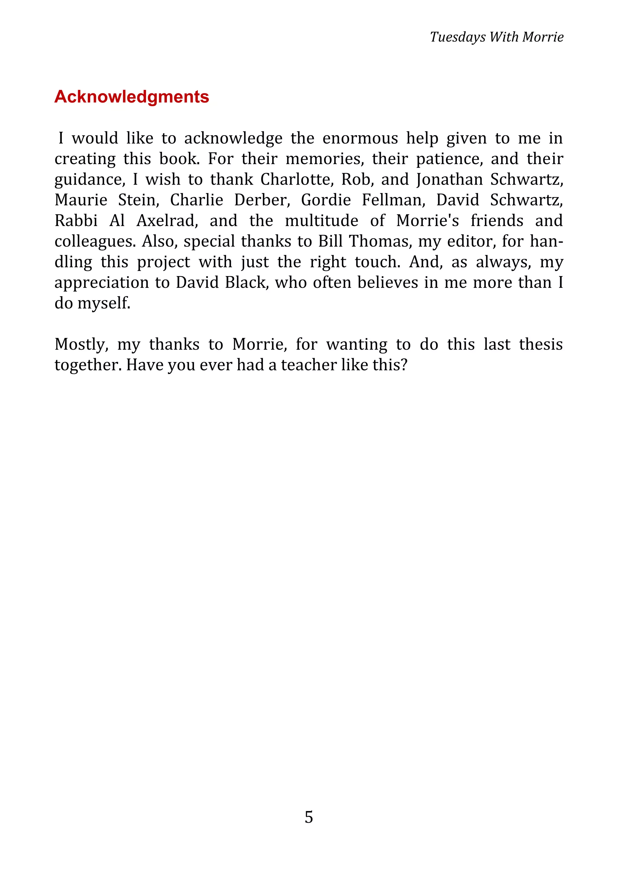 Tuesdays with morrie | PDF