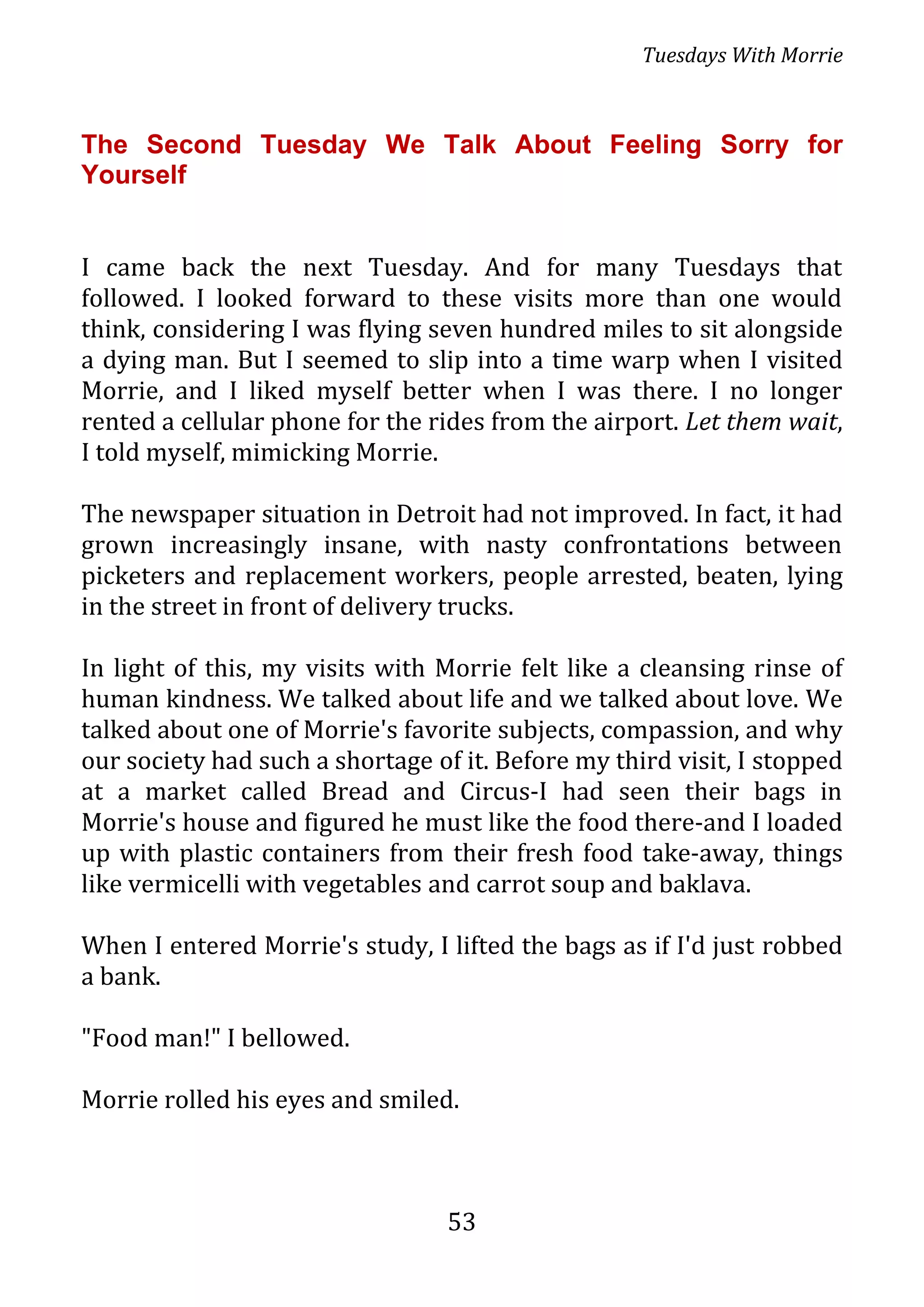 Tuesdays with morrie | PDF