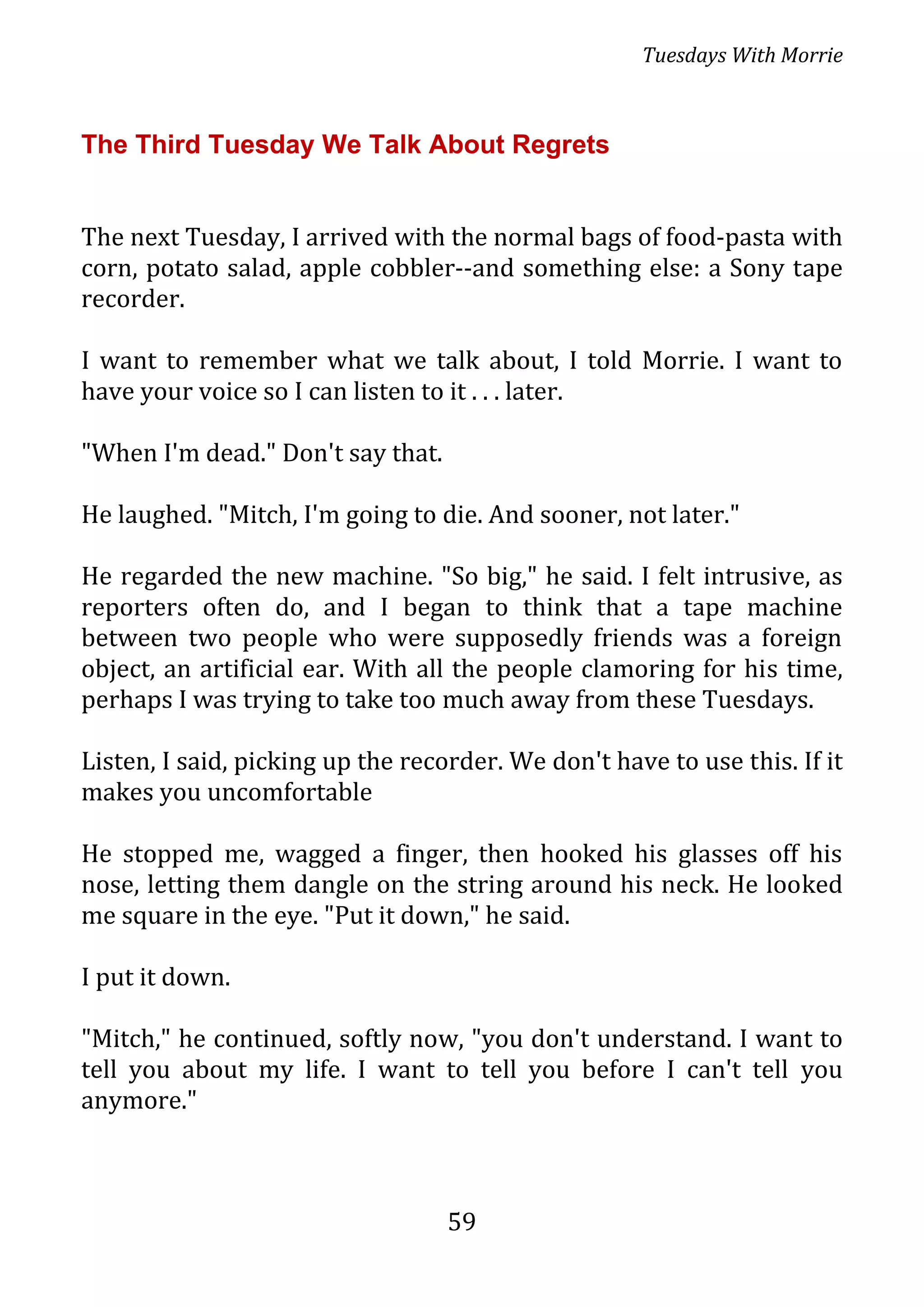 Tuesdays with morrie | PDF