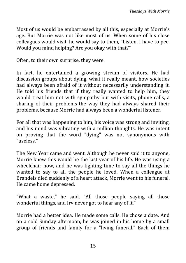 Tuesdays with morrie | PDF
