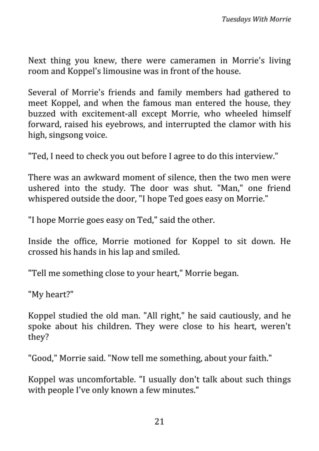 Tuesdays with morrie | PDF