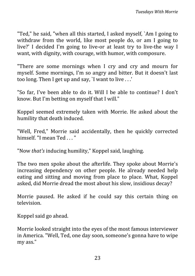 Tuesdays with morrie | PDF