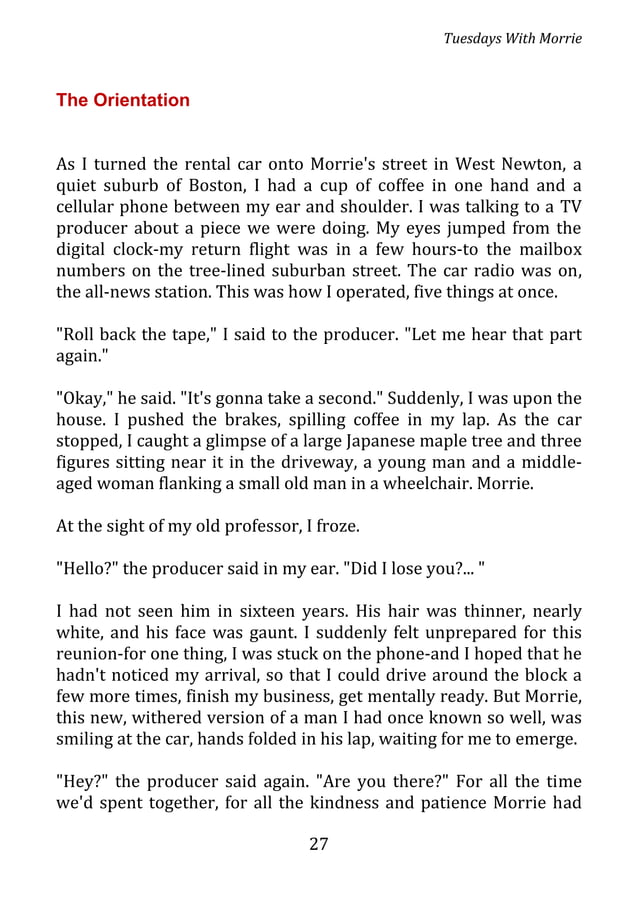 Tuesdays with morrie | PDF