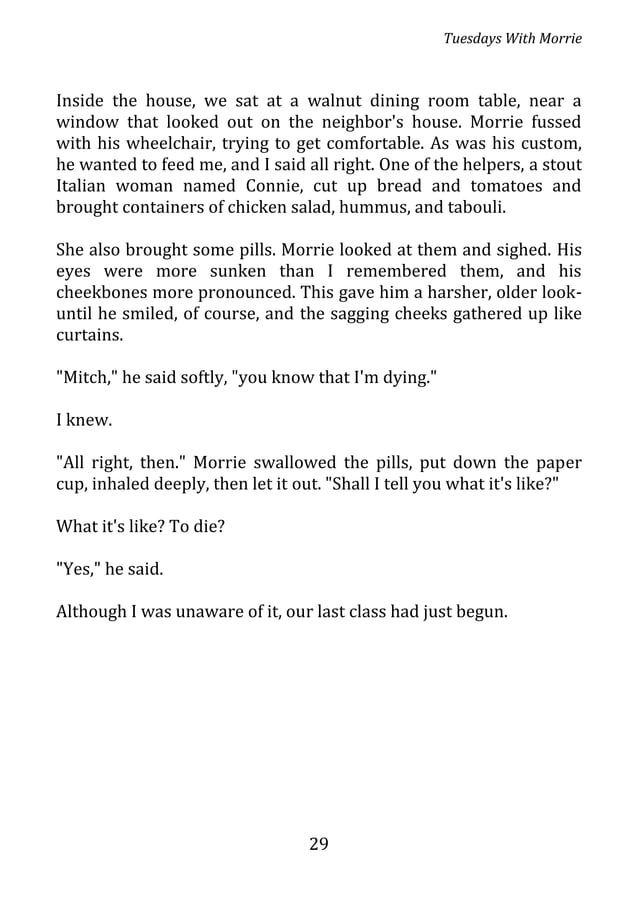Tuesdays with morrie | PDF