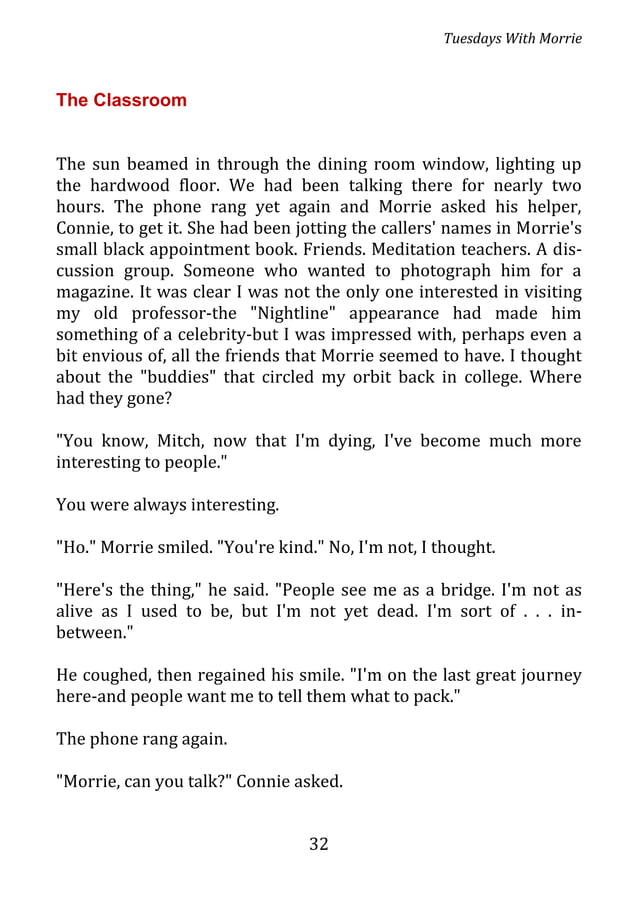 Tuesdays with morrie | PDF