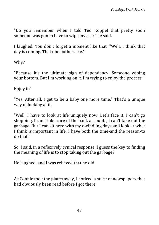 Tuesdays with morrie | PDF