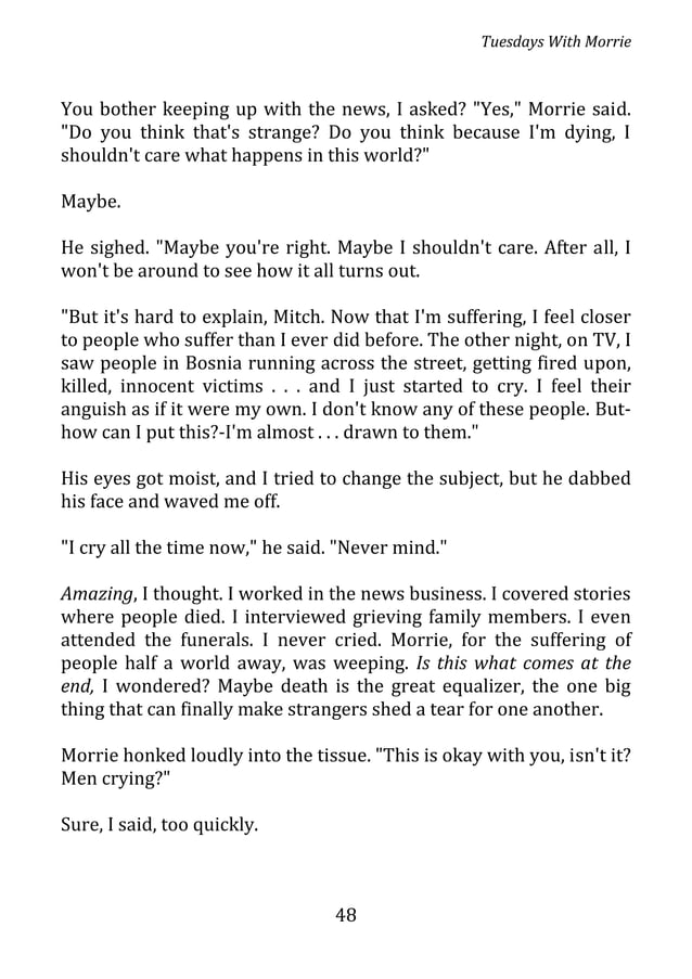 Tuesdays with morrie | PDF