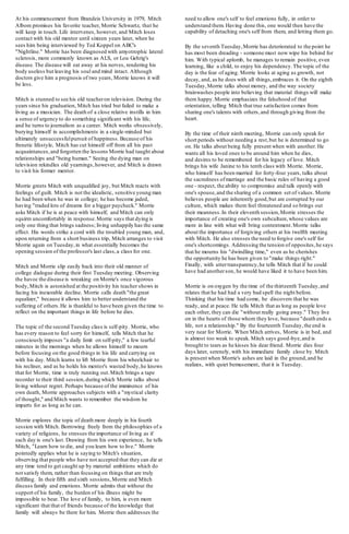 Tuesdays with morrie - summary | DOCX
