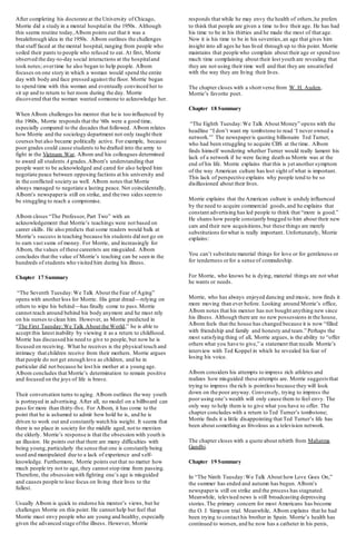 Tuesdays with morrie - summary | DOCX