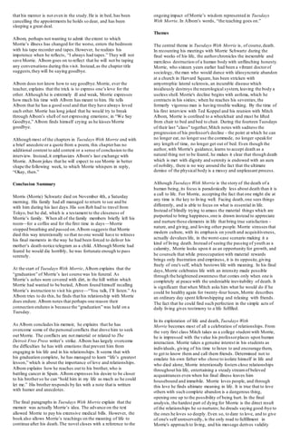 Tuesdays with morrie - summary | DOCX