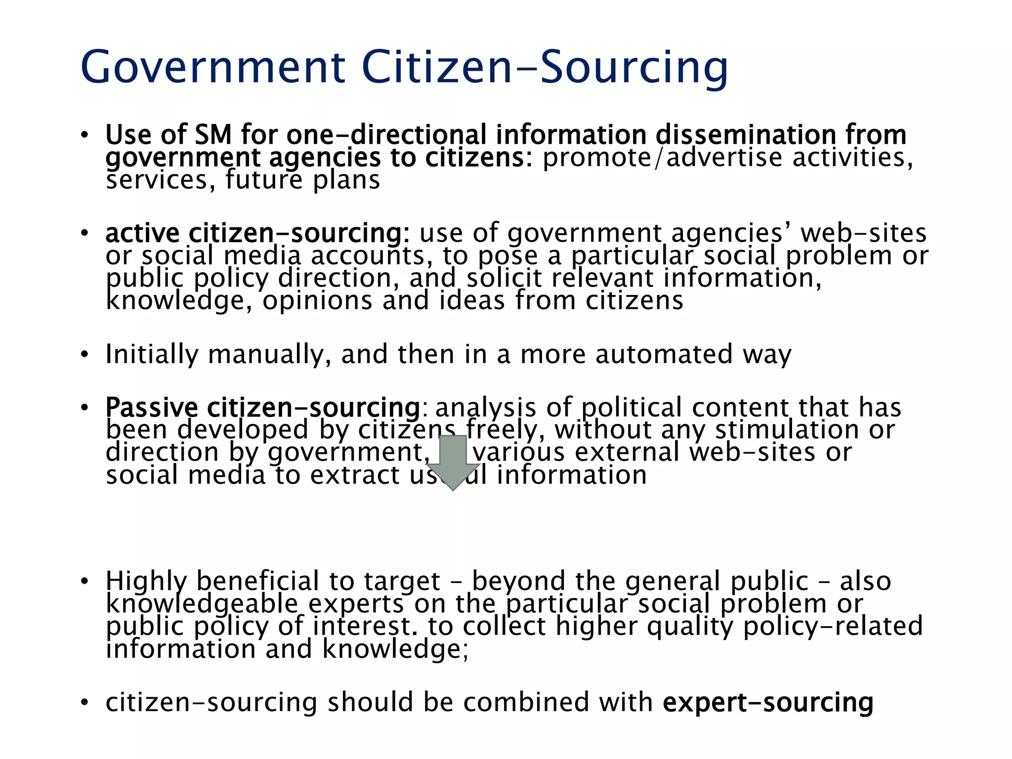 A Maturity Stages Model for SM-based Citizen sourcing - The EU ...