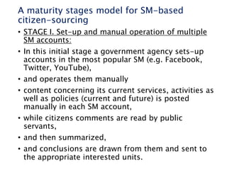 A Maturity Stages Model for SM-based Citizen sourcing - The EU ...