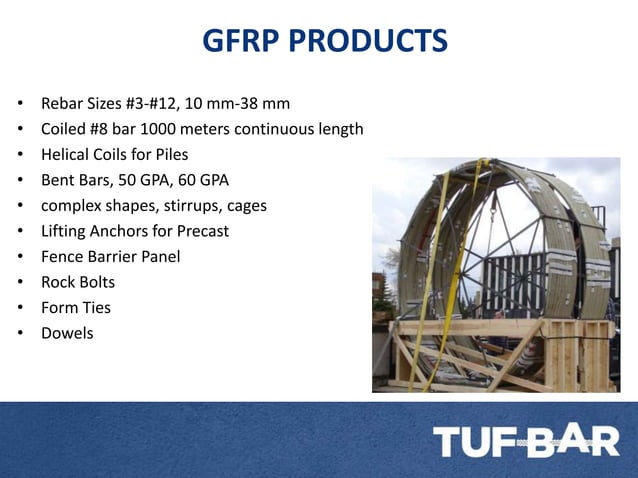 TUF-BAR Canada Fiberglass Rebar Company Overview | PPTX