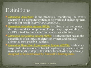 intruders types ,detection & prevention | PPT