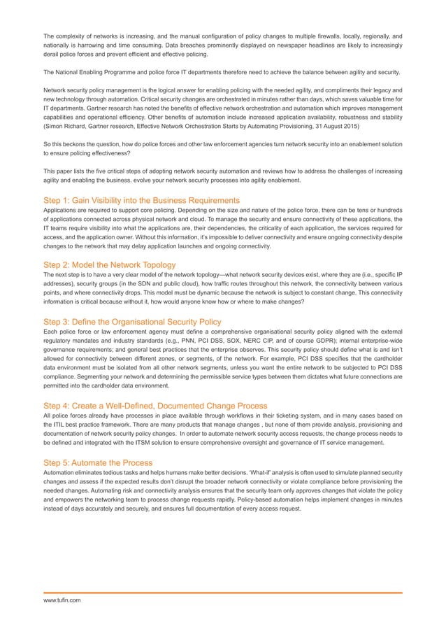 Tufin white paper v1 dcr final | PDF | Information and Network Security | Computing