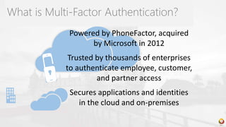TugaIT 2017 Office 365 Multi-factor authentication with Microsoft Azure ...