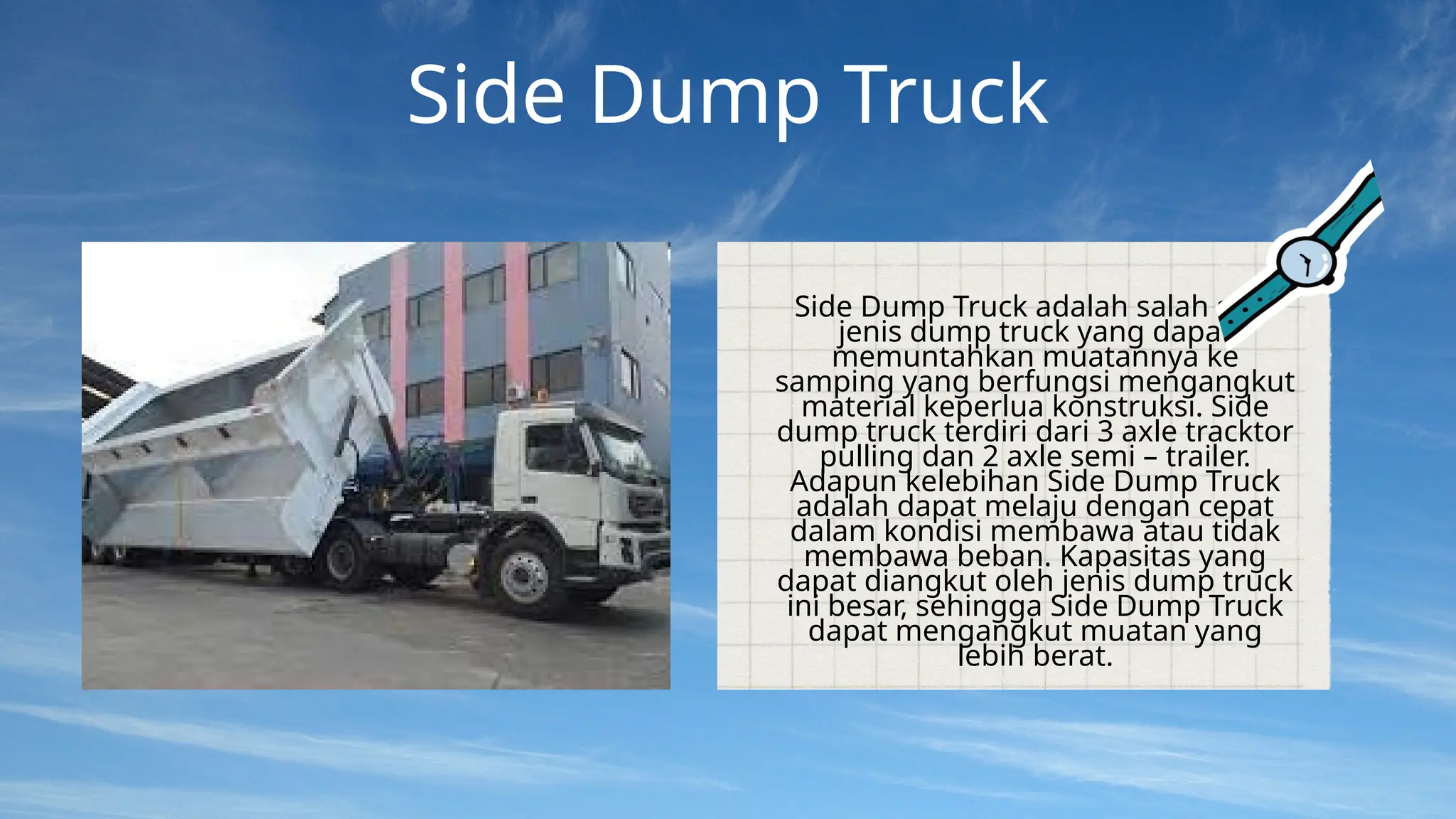 Pemindahan tanah mekanis dan jenis-jenis dump truck | PPTX
