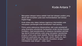Desain Kompiler - Kode Antara | PPT