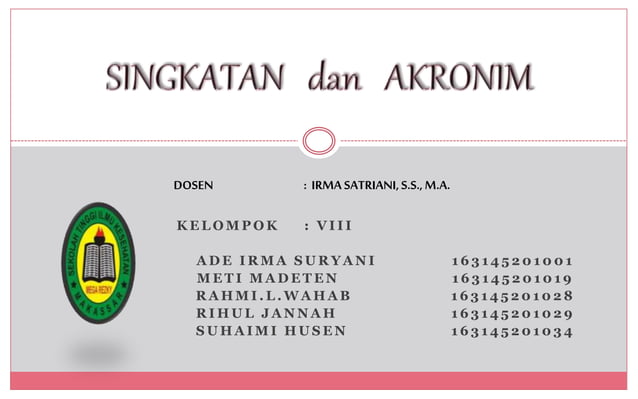Singkatan dan Akronim | PPTX