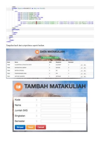 Tugas crud-twitter-bootstrap | PDF
