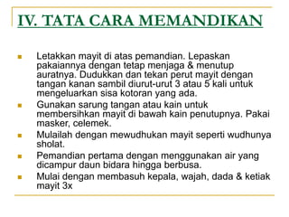 Tata Cara Mengururus jenazah_Tugas Fiqih_1 | PPT