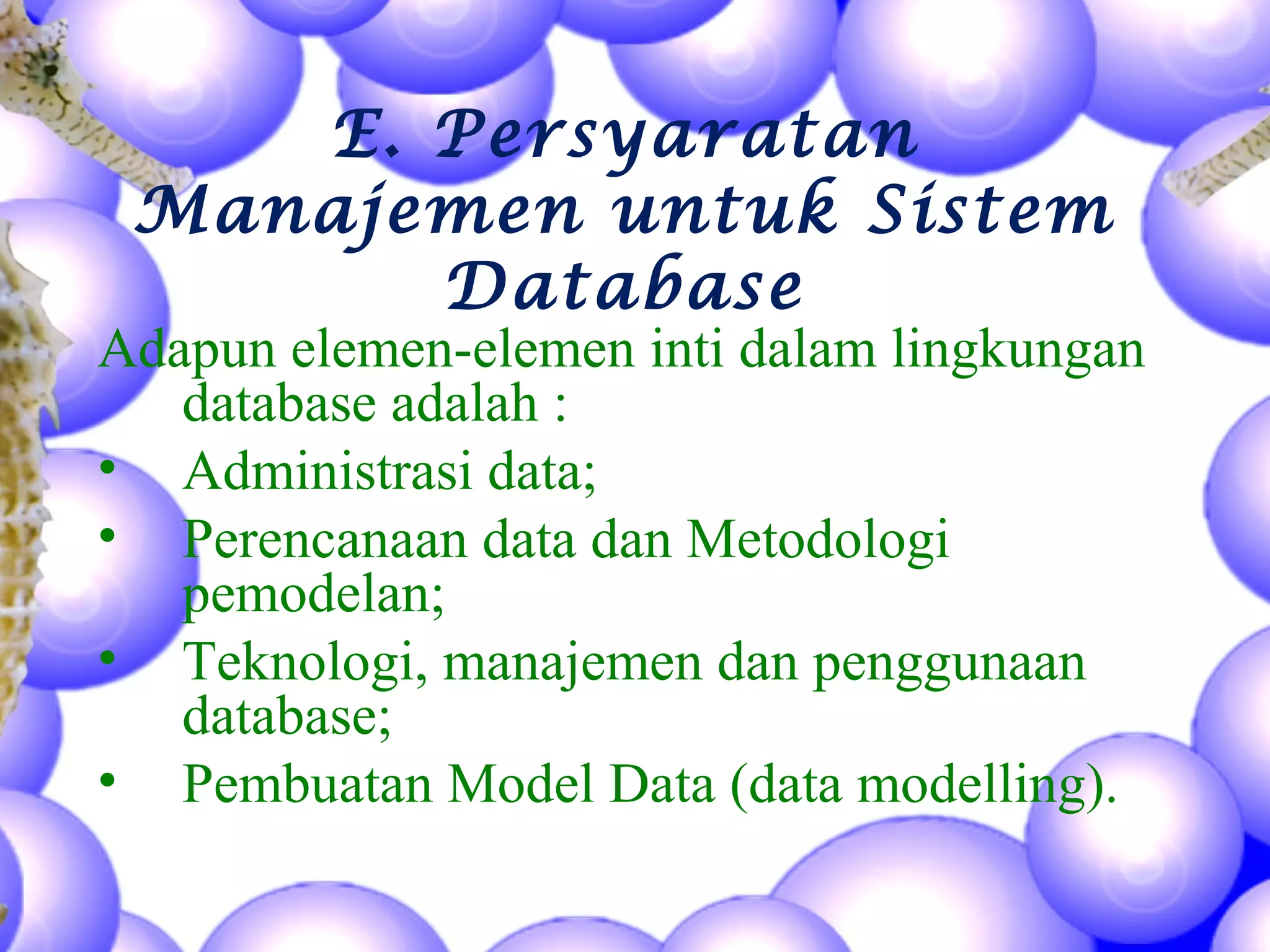 Manajemen Data dan Sistem Database | PPT
