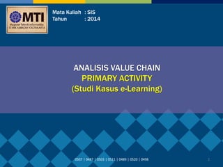 Elearning System - Kuliah Sistem Informasi Strategis (SIS) | PDF