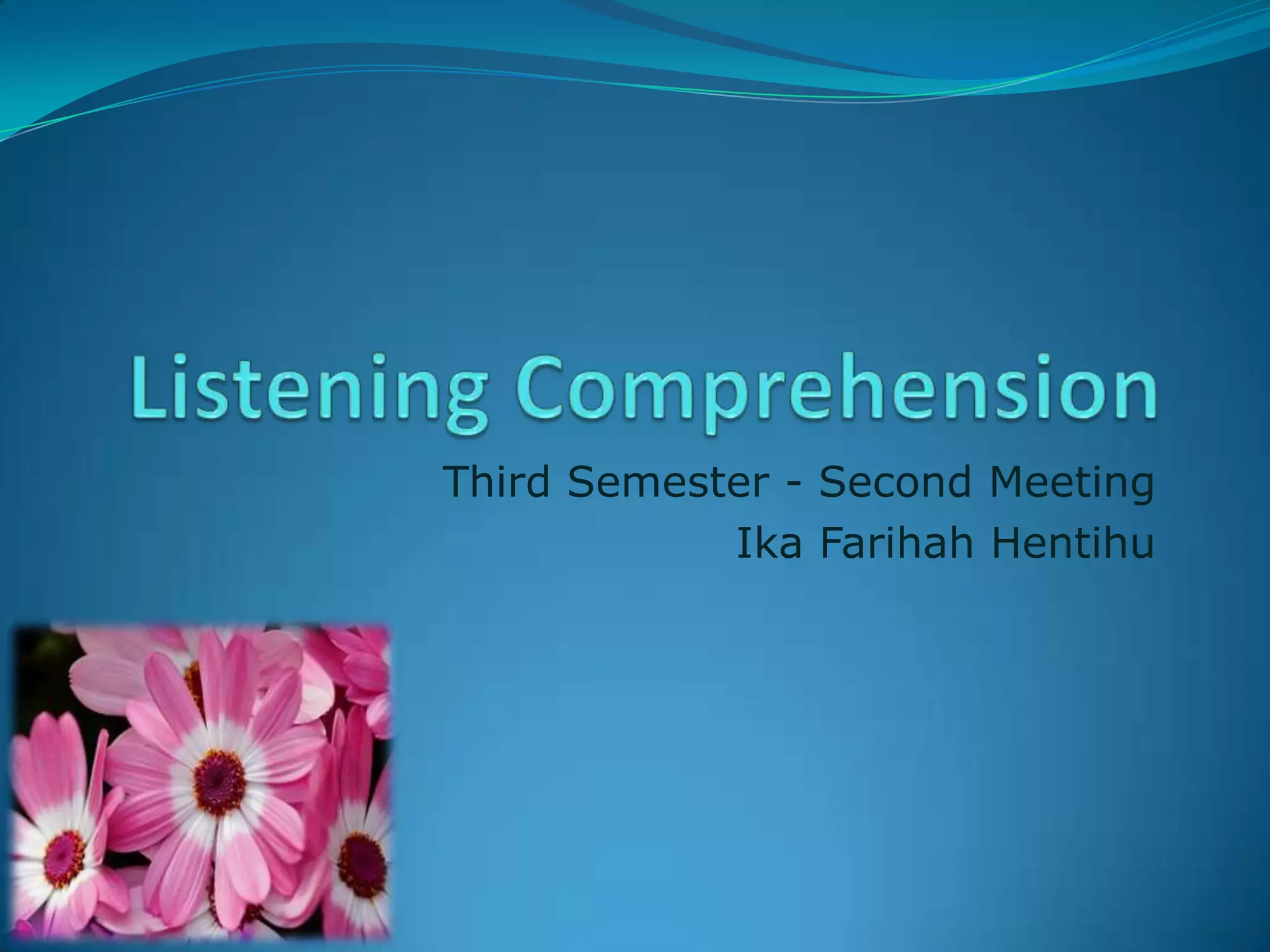 Teaching Listening | PPTX