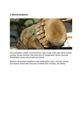 Alat Musik Berdasarkan Sumber Bunyinya | DOCX