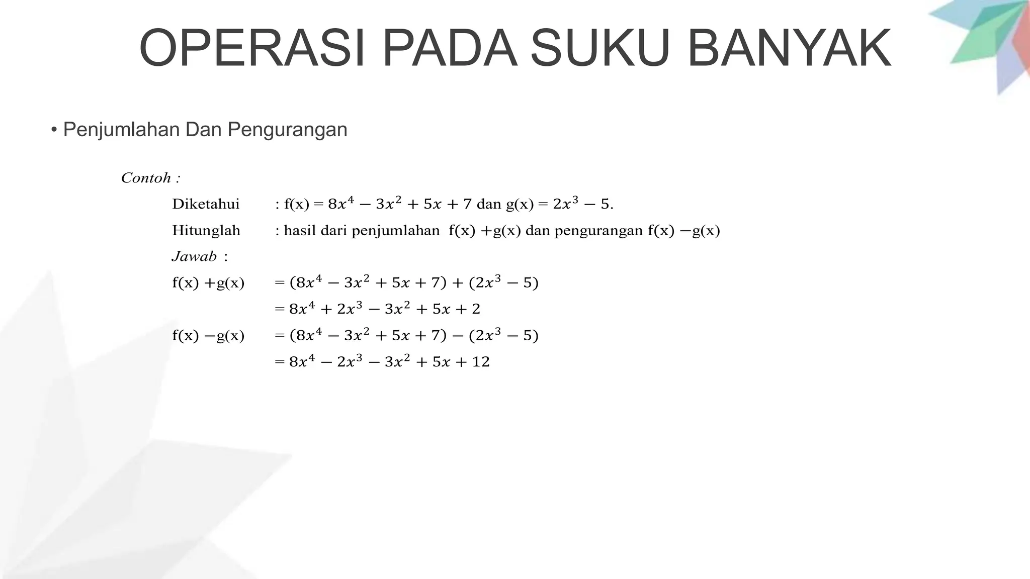 Monomial Dan Polinomial | PPTX