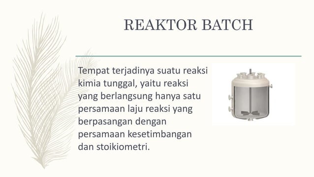 Reactor volume konstan | PPTX