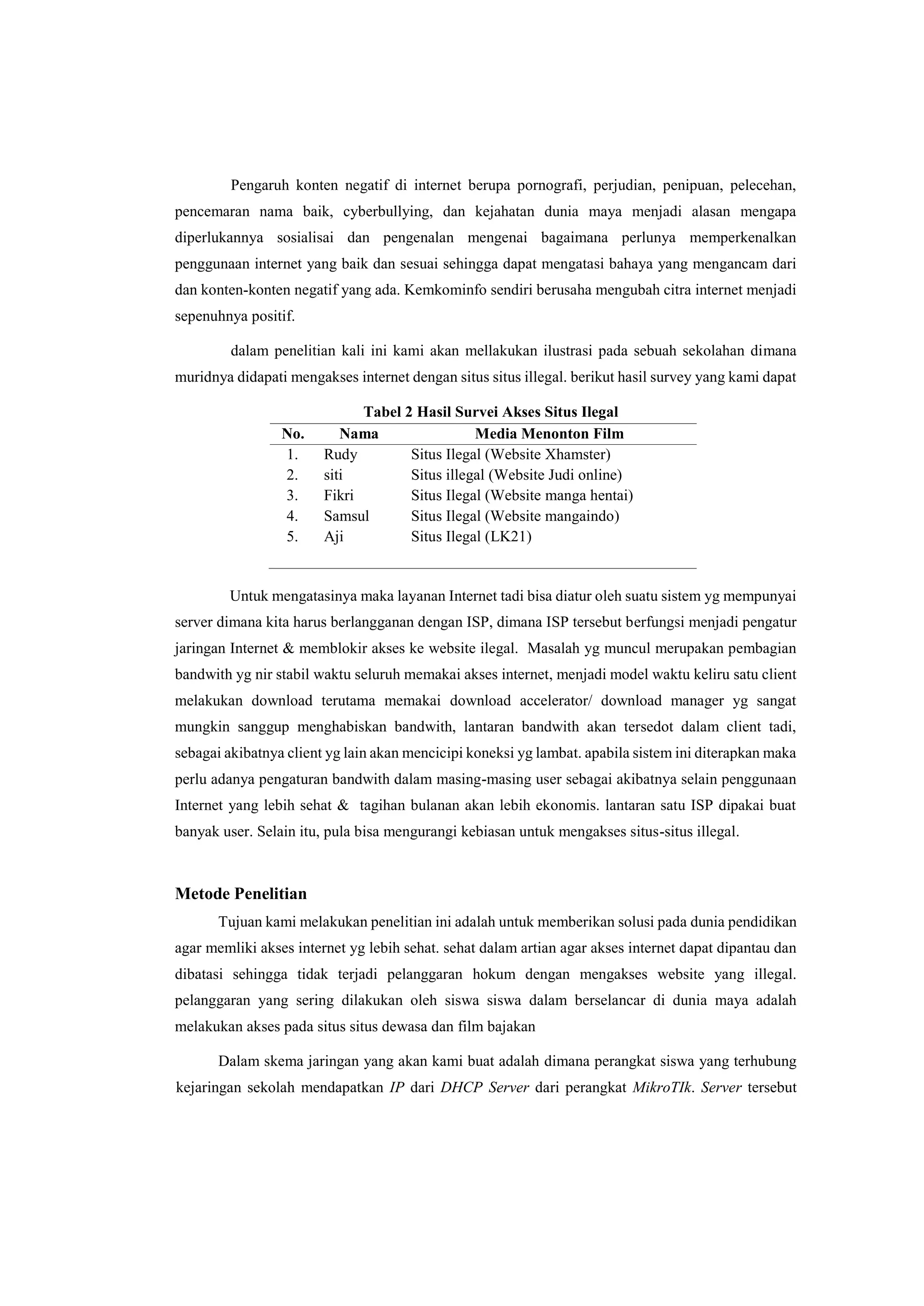 PENERAPAN INSAN (INTERNET SEHAT DAN AMAN) PADA DUNIA PENDIDIKAN | PDF