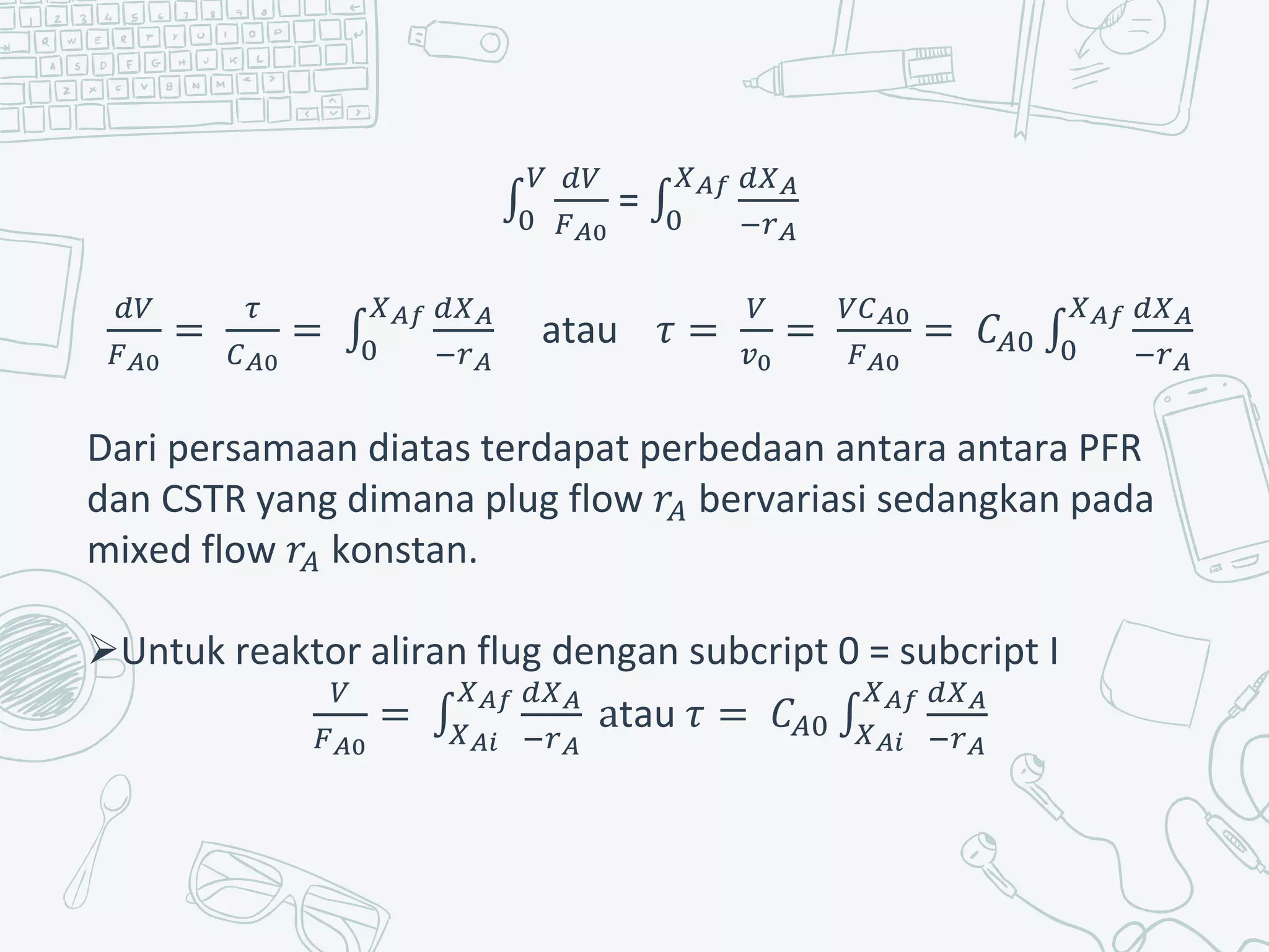 reaktor CSTR dan PFR | PPTX