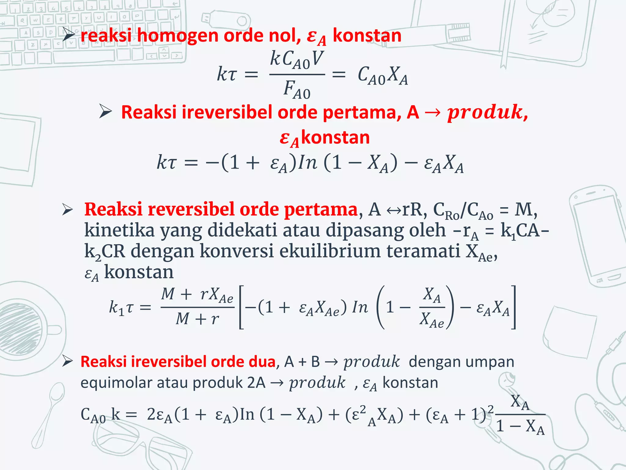 reaktor CSTR dan PFR | PPTX