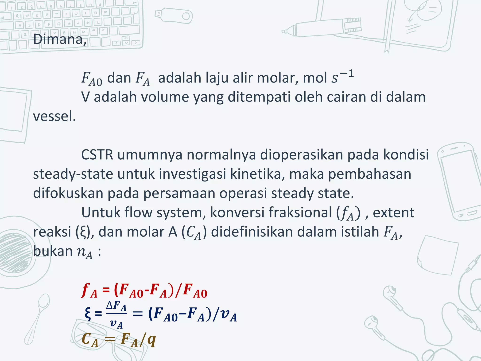reaktor CSTR dan PFR | PPTX