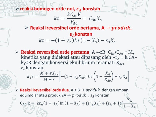 reaktor CSTR dan PFR | PPTX