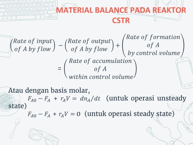 reaktor CSTR dan PFR | PPTX