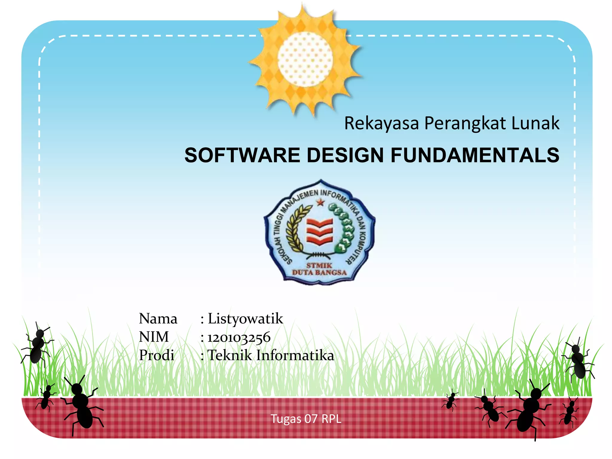 Rekayasa Perangkat Lunak software design fundamentals | PPTX