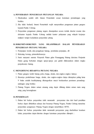 HAL-HAL POKOK TAHAPAN PENGURUSAN PIUTANG NEGARA | DOCX