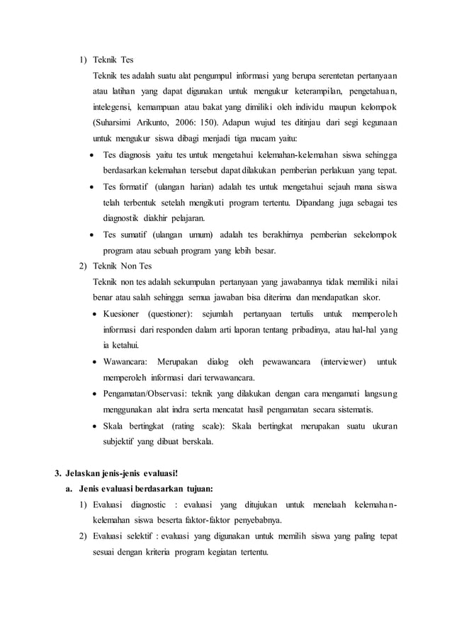 Evaluasi Pembelajaran (EP) - Tugas | PDF