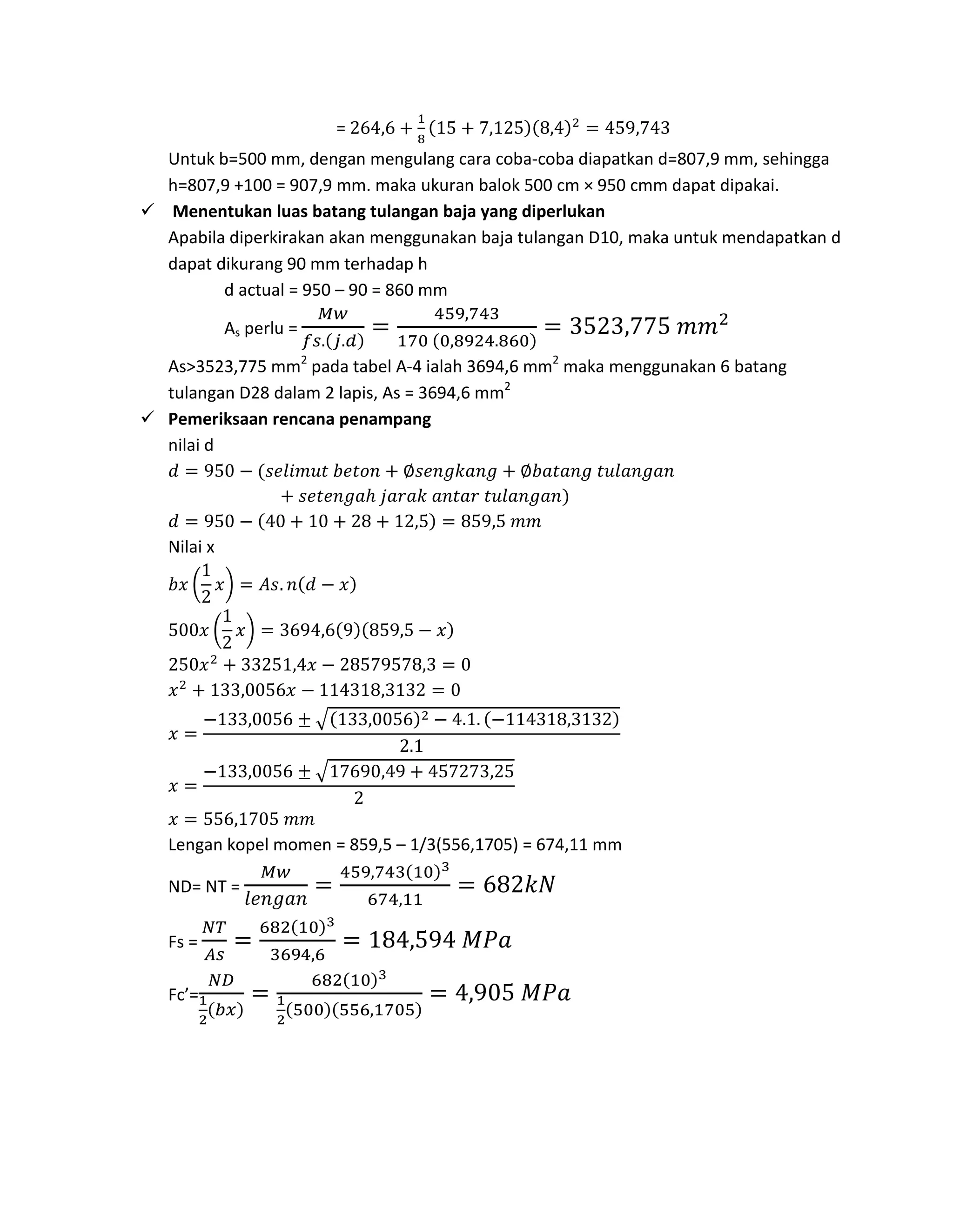 Tugas 1 & 2 Struktur Beton 1 | PDF
