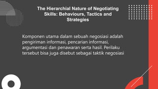 Negotiating - INTERPERSONAL SKILL | PPTX