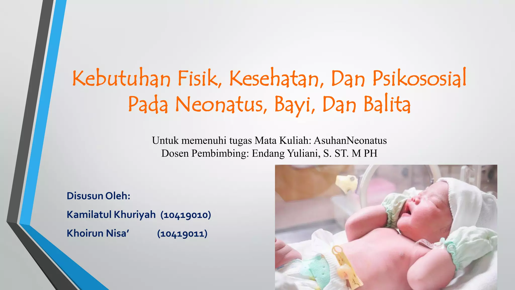asuhan neonatus ppt kebutuhan fisik, kesehatan, psikososial neonatus | PDF