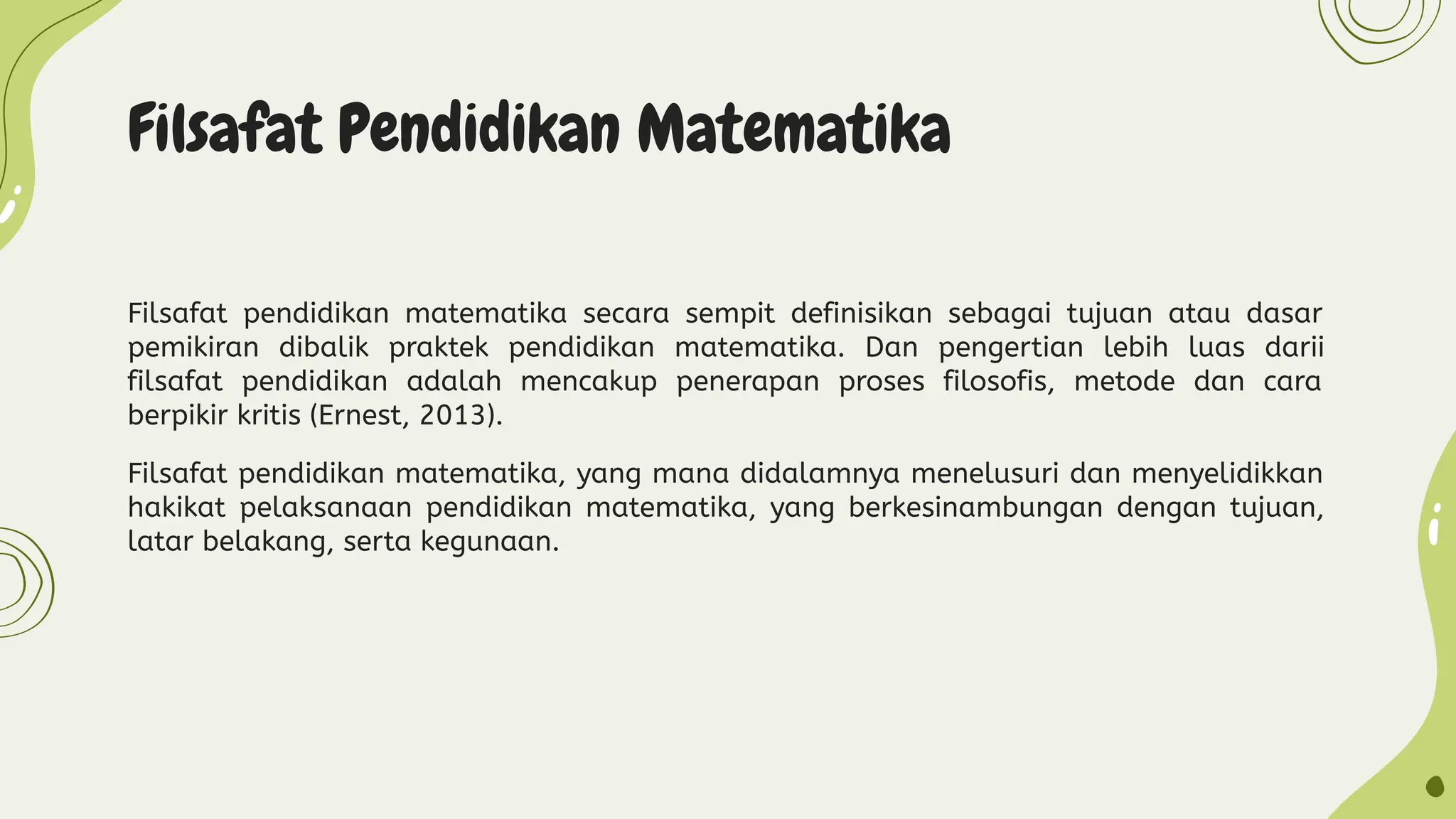 Sumbangsih Filsafat dalam Pend Matematika | PDF