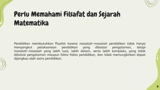 Sumbangsih Filsafat dalam Pend Matematika | PDF
