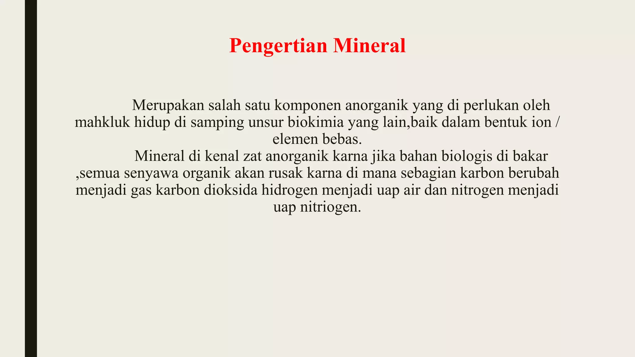 Mineral dalam tubuh | PPTX